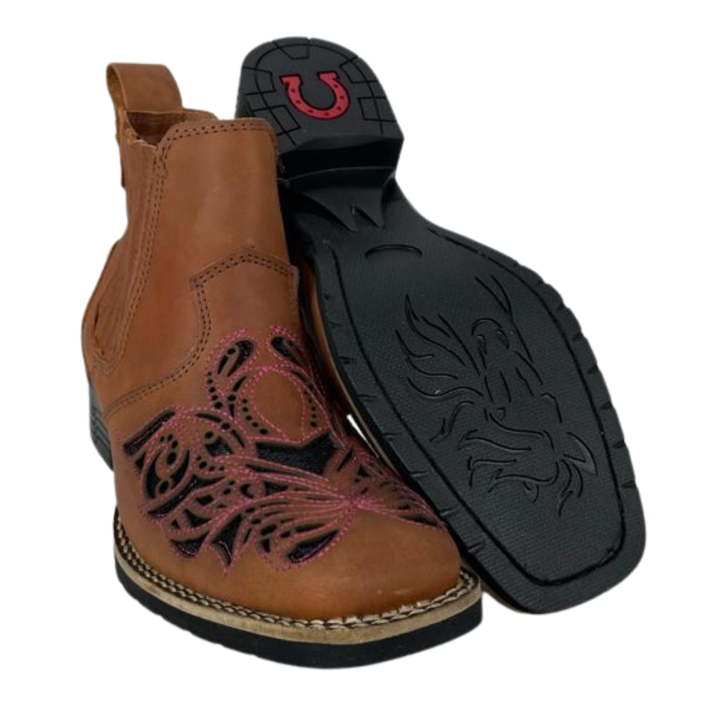 Botina Feminina La Mexicana Couro Crazy - Ref. 17.982 - Badana