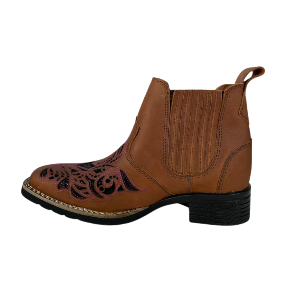 Botina Feminina La Mexicana Couro Crazy - Ref. 17.982 - Badana