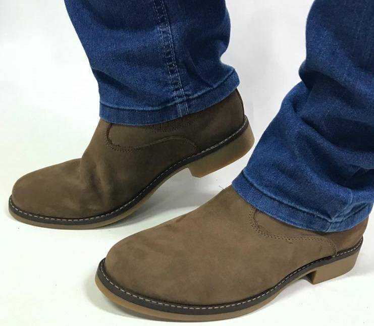 Botina Garotti Masculina Nobuck Laredo Café - Badana