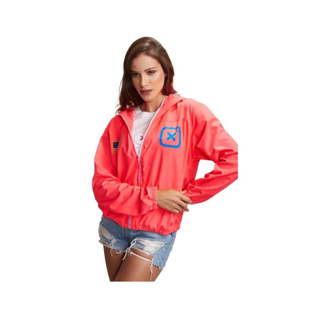 Jaqueta Feminina TXC X-Sweat Corta Vento Rosa - Ref. 9110 - Badana