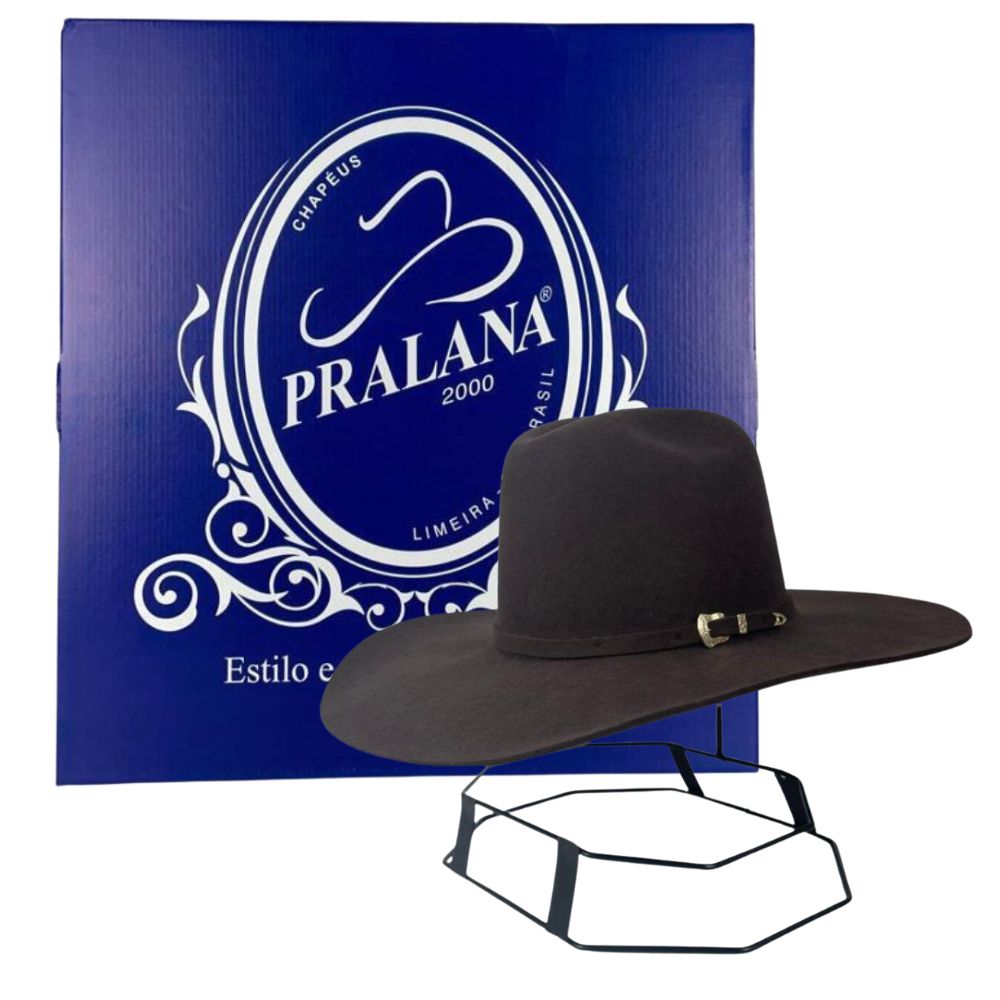 Chapéu Country Pralana Arena Felt Marrom Aba 11 Ref: 11598 - Badana
