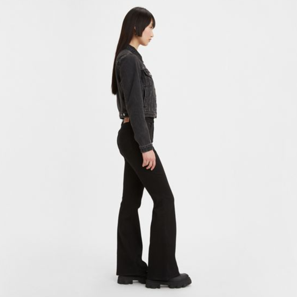 Calça Feminina Levi's 726 High Rise Preto - Ref.A34100007 - Badana