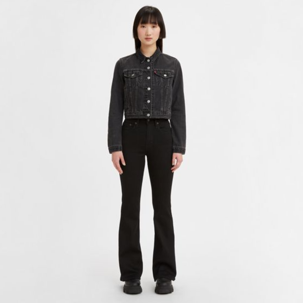 Calça Feminina Levi's 726 High Rise Preto - Ref.A34100007 - Badana