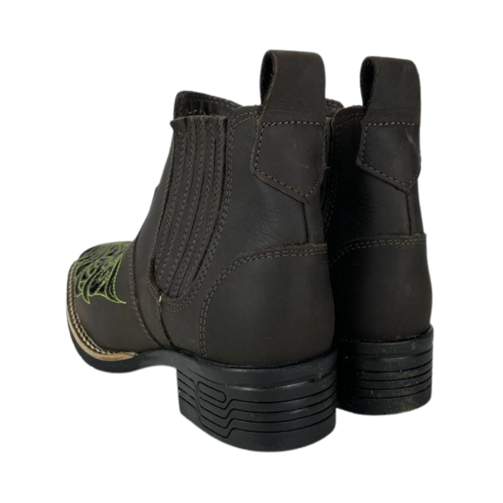 Botina Feminina La Mexicana Couro Café - Ref. 17.981 - Badana