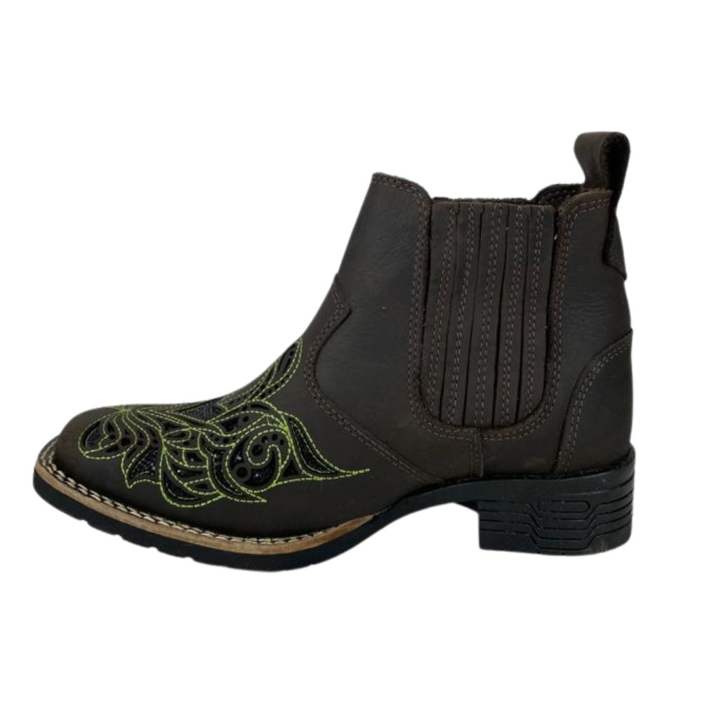 Botina Feminina La Mexicana Couro Café - Ref. 17.981 - Badana