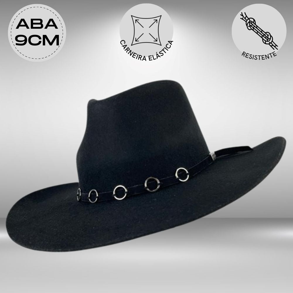 Chapéu Country Marcatto Feltro Bege Marrom e Preto - Escolha a cor - Badana