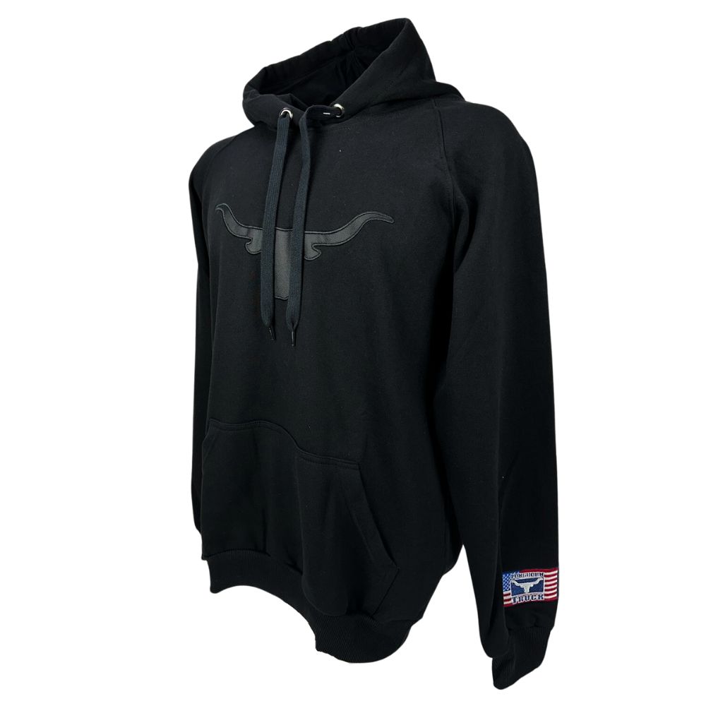 Moletom Masculino Longhorn Truck Manga Longa Modelo Canguru Preto Com ...