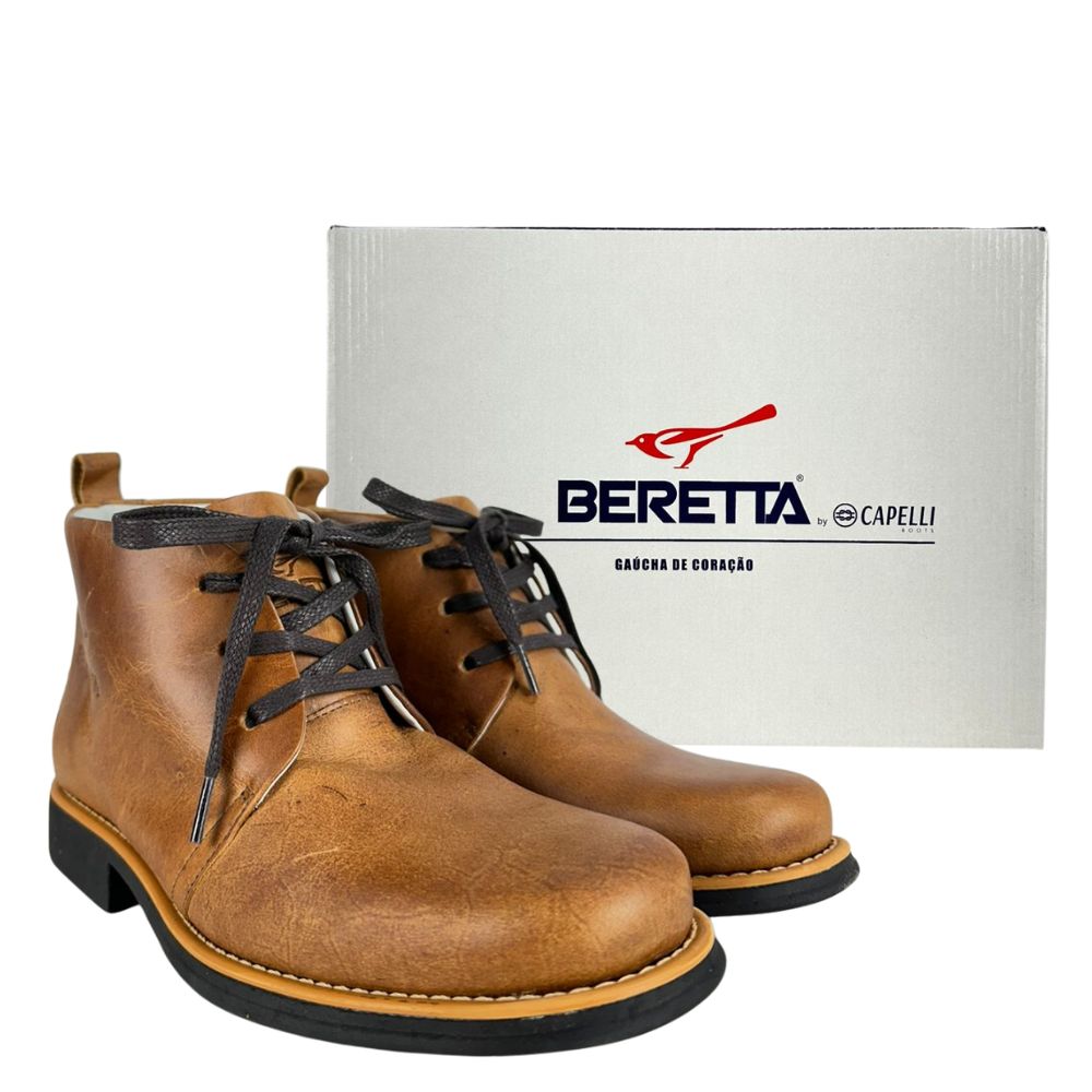 Sapato Masculino Beretta Fóssil Castor Solado Beretta Ref:9026 - Badana