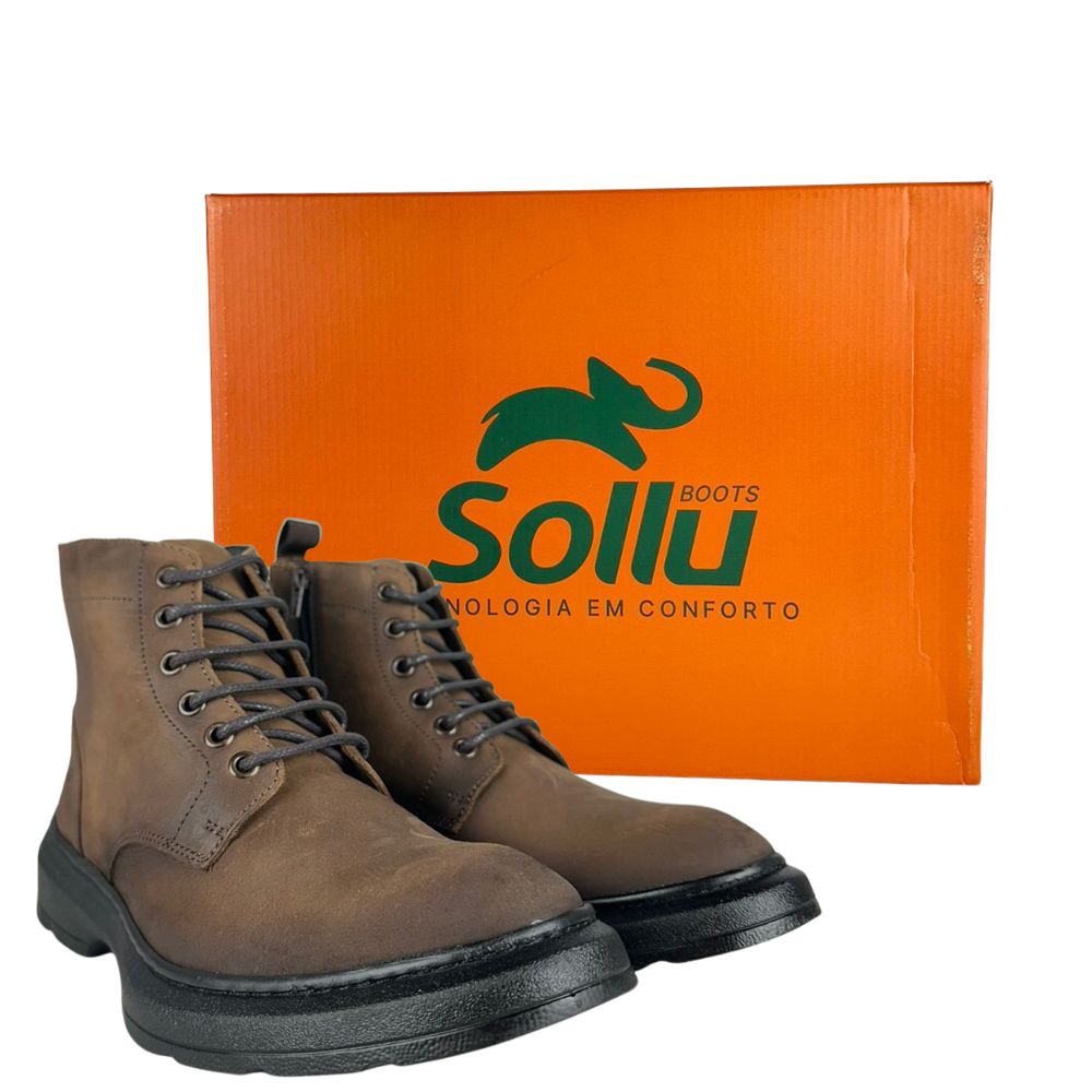 Sapato Masculino Sollu Oleo Brush Brow Montenegro Coturno Ref:50891 C ...