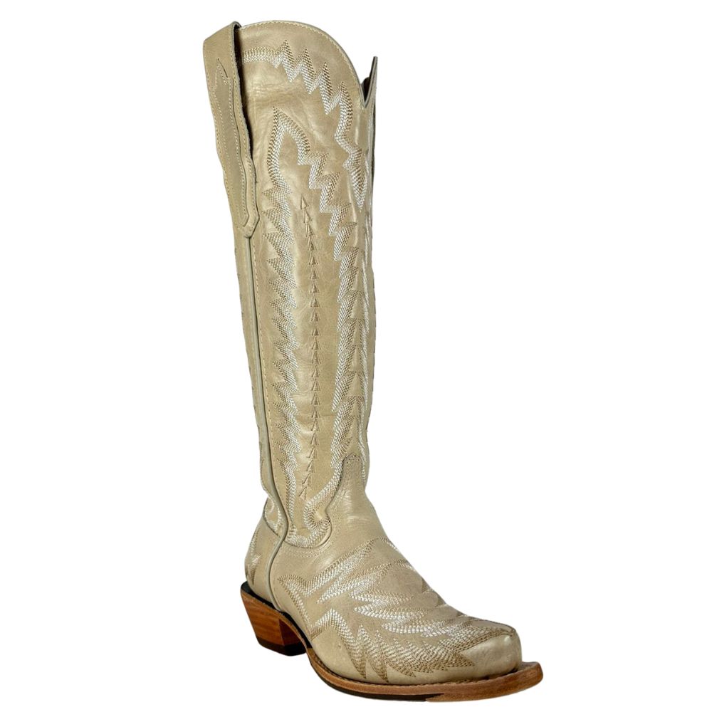 Bota Texana Feminina Goyazes Bico Fino Faschion Couro Waco Off White ...