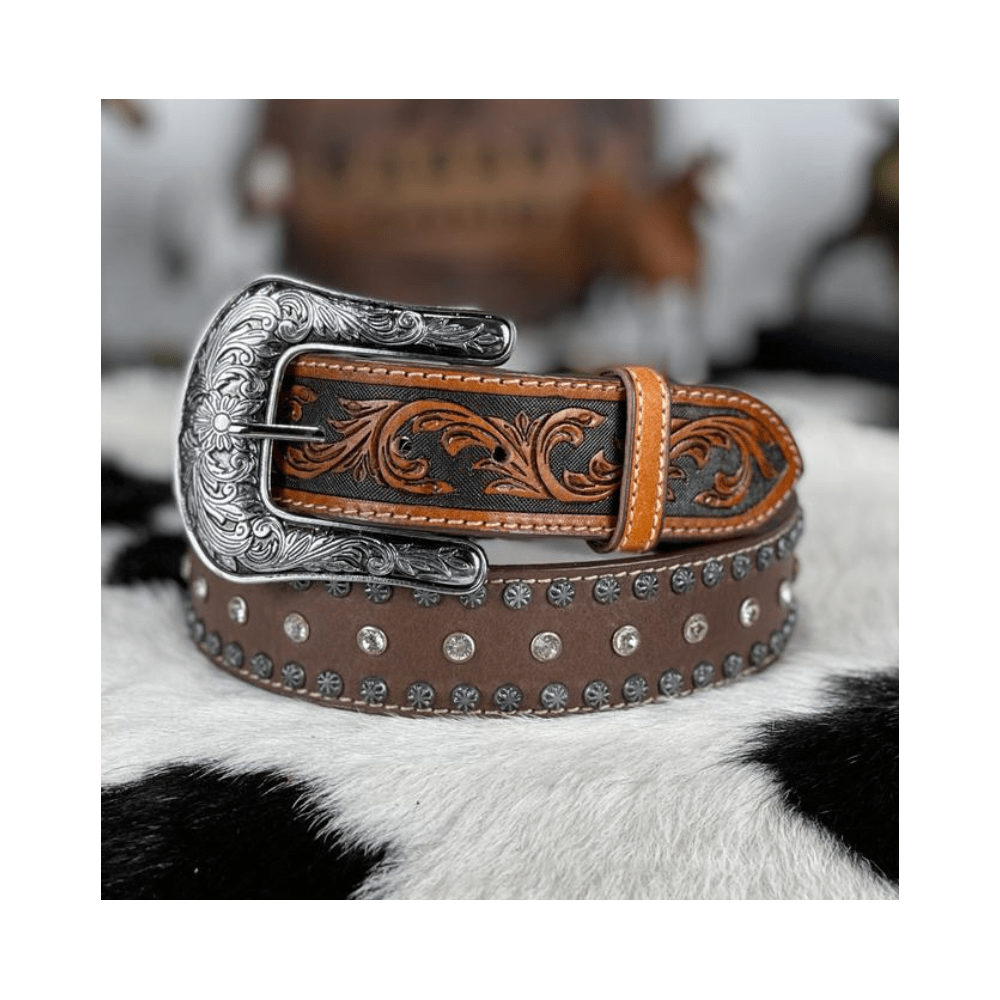 Cinto Feminino Pyramid Country Strass Pedras - Badana